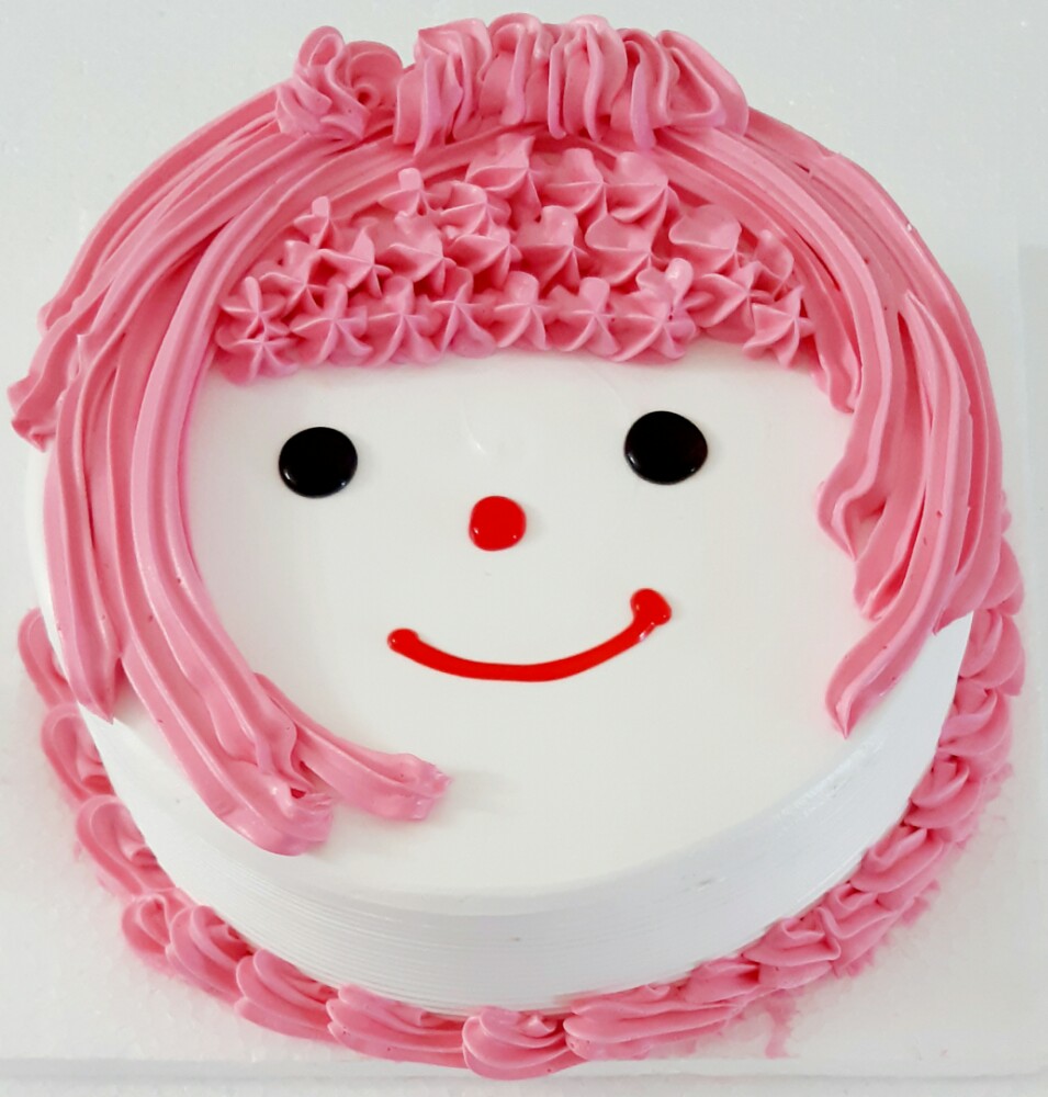 Delicious Doll Photo Cake - Bloomsvilla