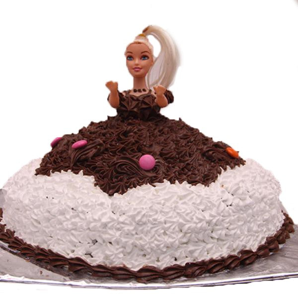 Big Barbie Doll Theme Cake - Bloomsvilla