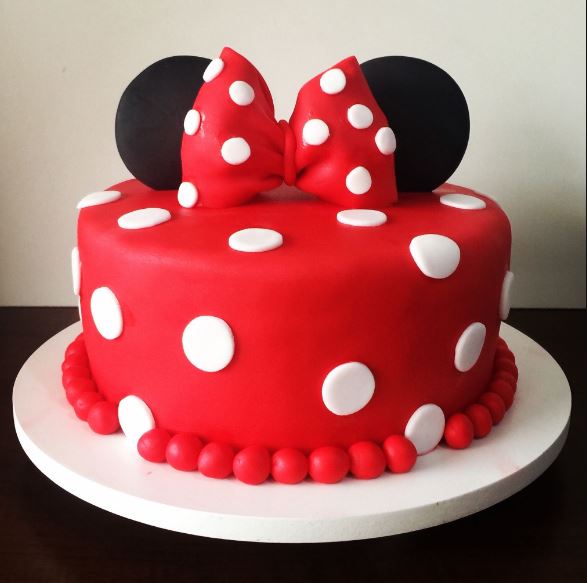 Red Minnie Mouse Cake– Bloomsvilla