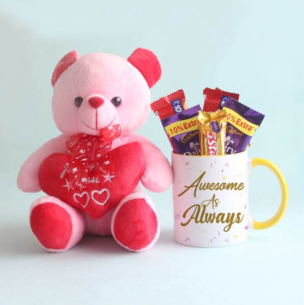 Cute Teddy Choco Extra Smile– Bloomsvilla